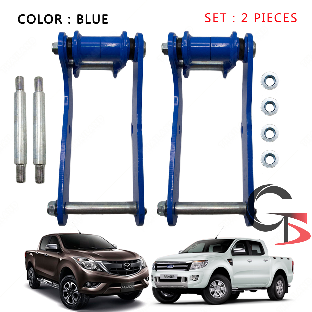 Rear Shackles Lift Up 2.5" For All Ford Ranger Mazda BT-50 Pickup 2012 ...