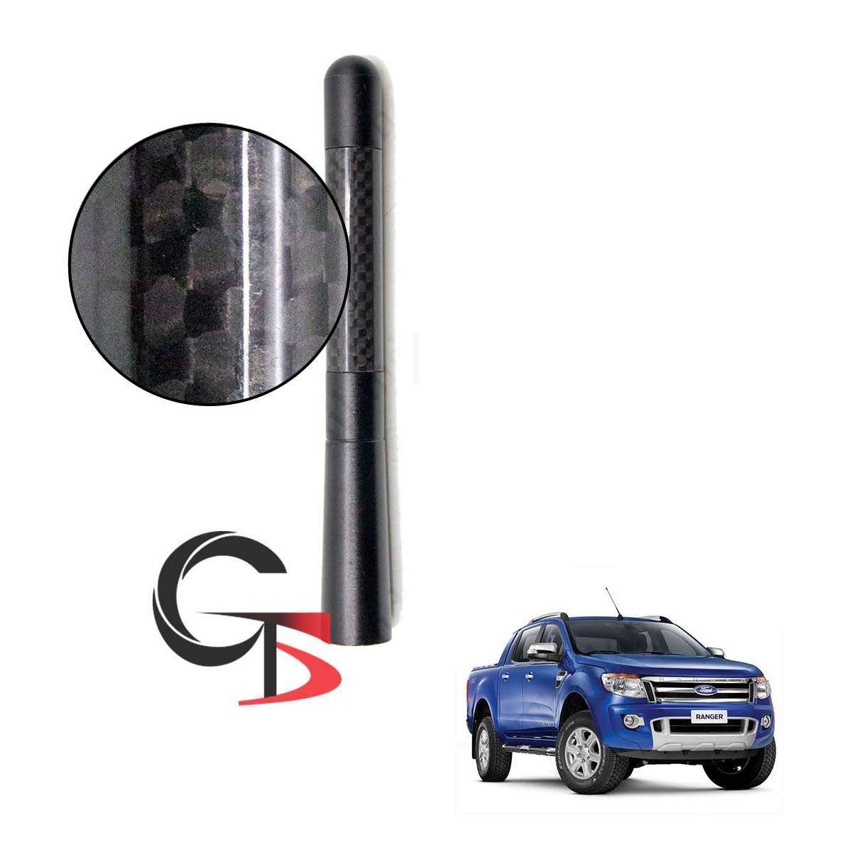Fits Ford Ranger T6 Truck 2012 - 14 15 Roof Antenna Replacement Carbon ...
