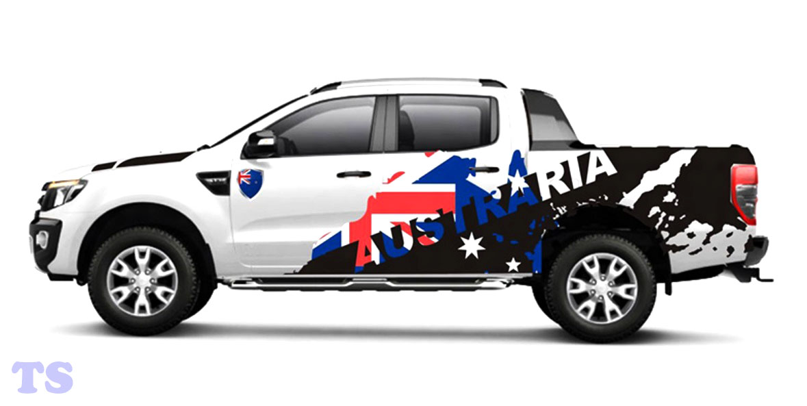 Trim Australia Flag Sticker Cover Car Decal Vinyl For Ford Ranger 4dr ...
