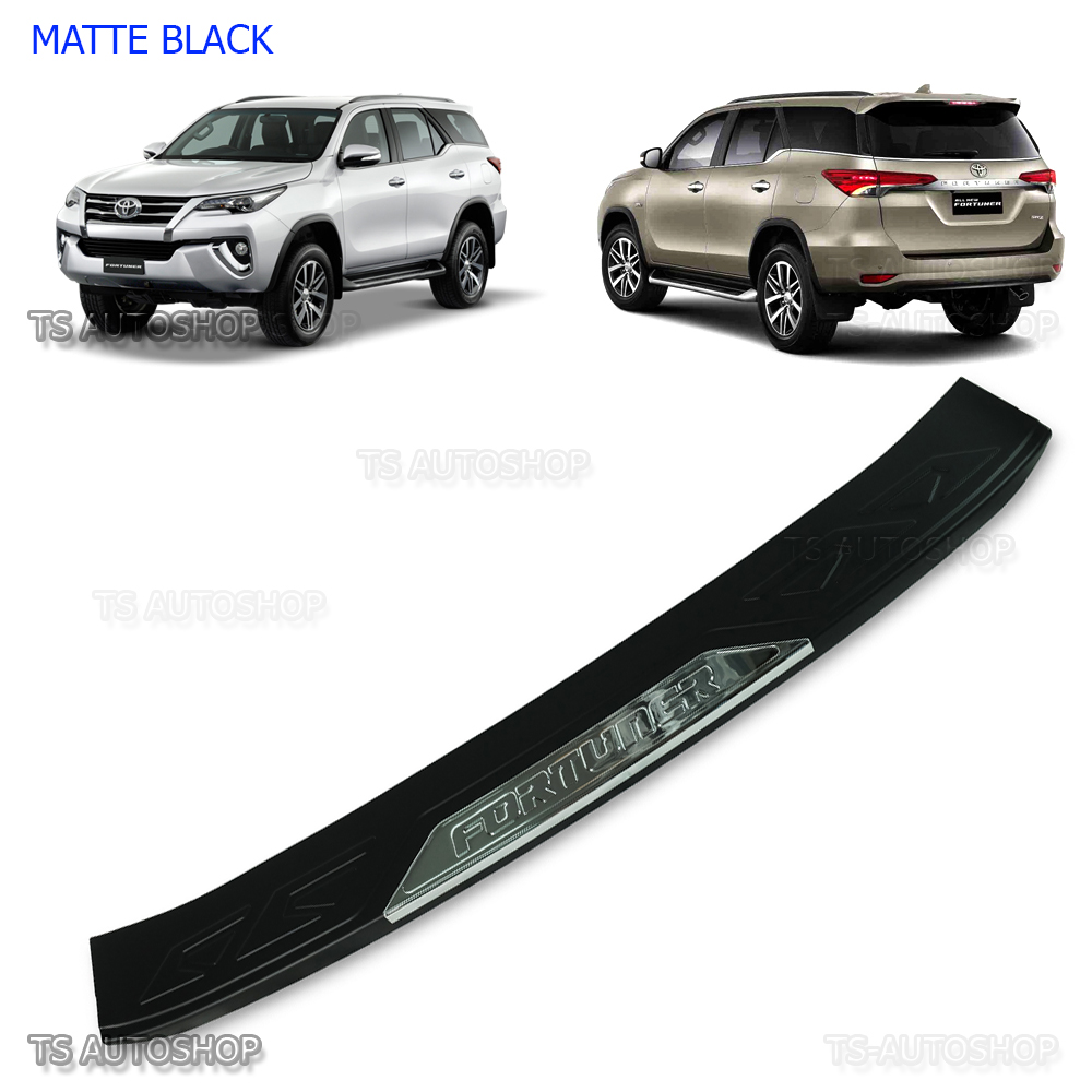 Black Rear Bumper Guard Protect Cover For Toyota Fortuner E4 Sigma 4x2 ...